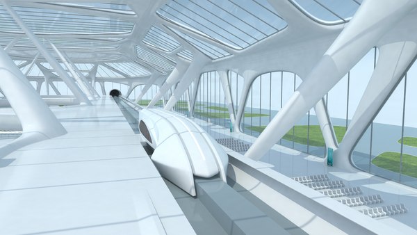 Sci-Fi Futuristic Metro Station 3D model - TurboSquid 1936155