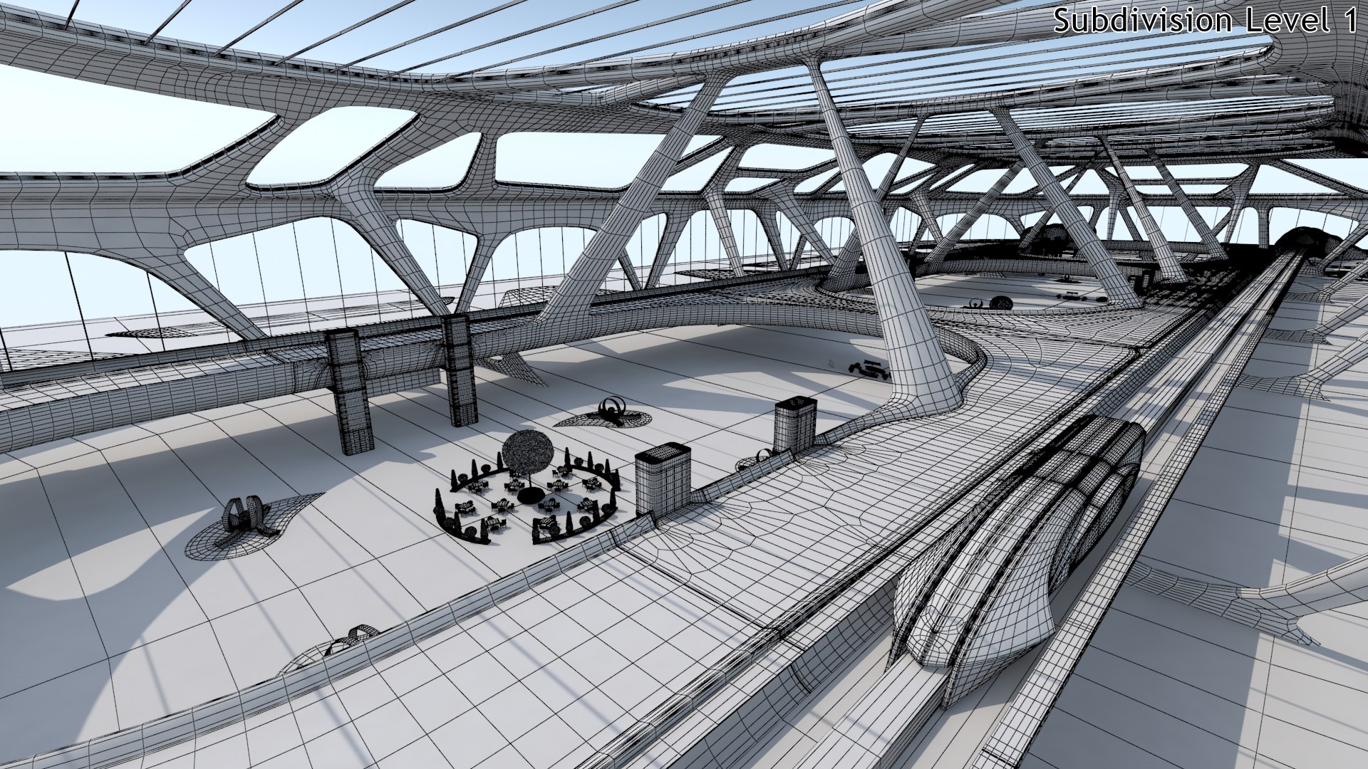 Sci-Fi Futuristic Metro Station 3D model - TurboSquid 1936155