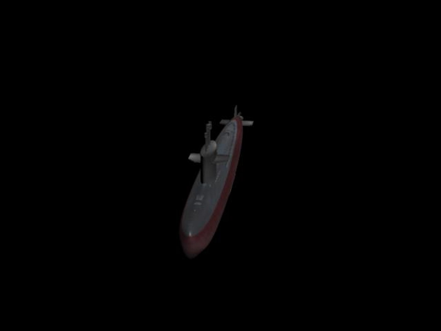 attack submarine 3d model
