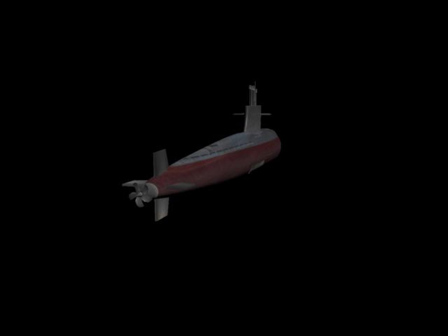 attack submarine 3d model