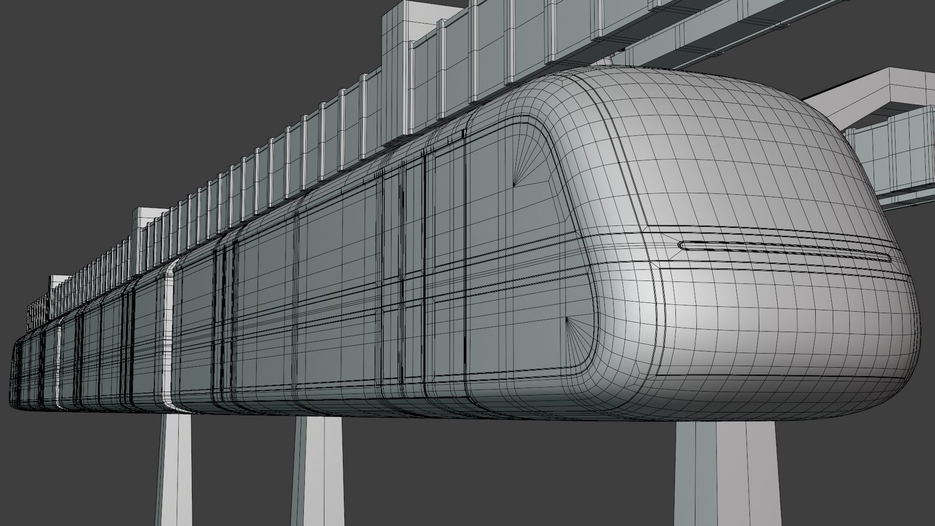 Elevated and maglev trains collection 3D model - TurboSquid 2178622