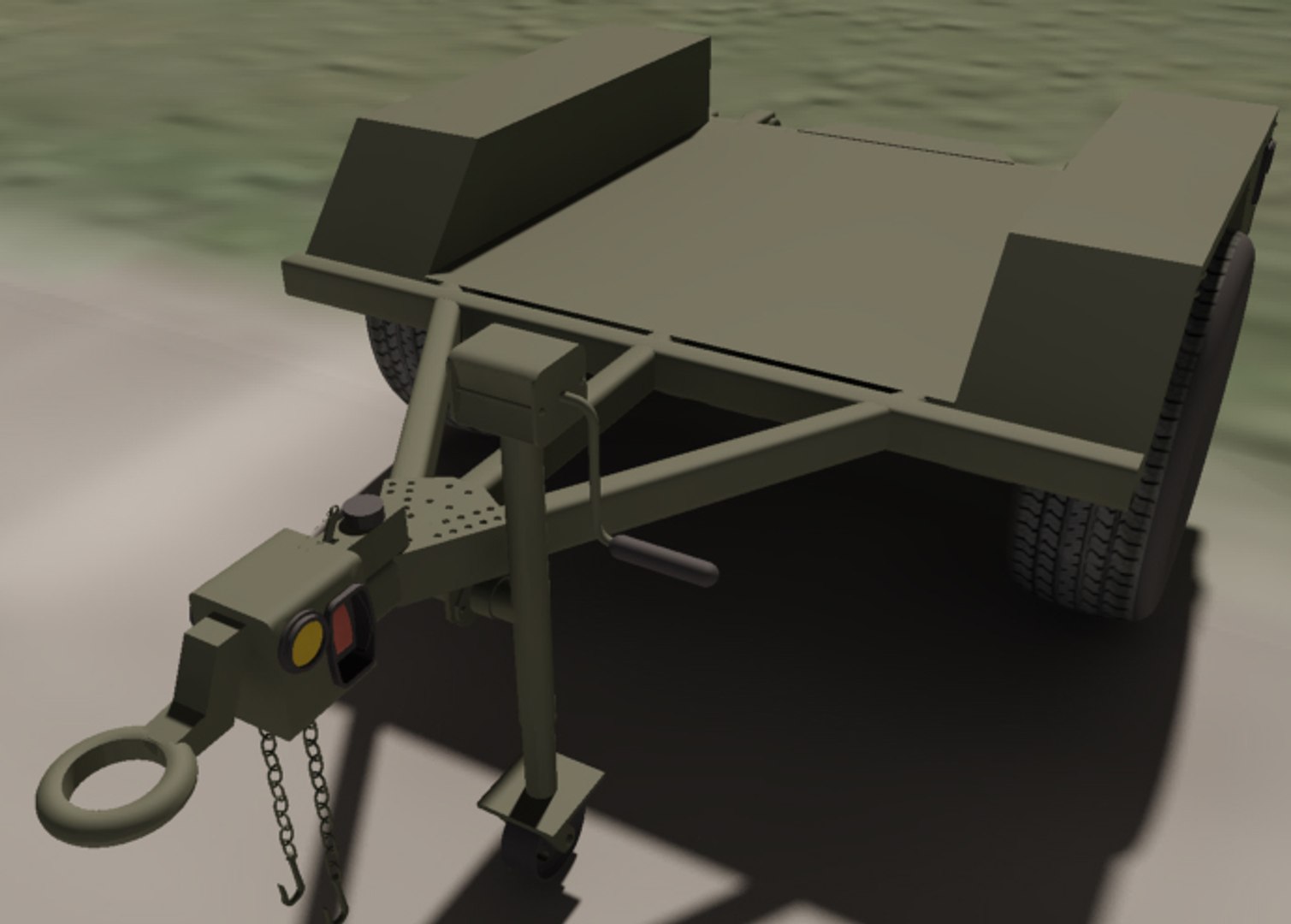 Military Hmmwv Towable Trailer 3ds