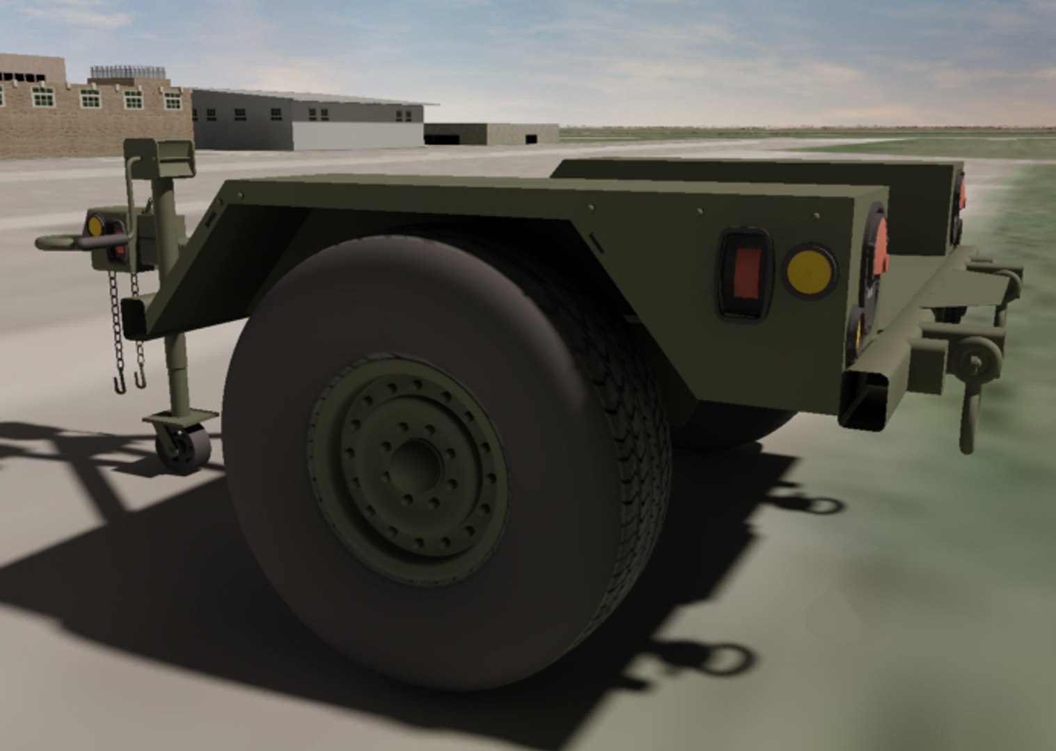 Military Hmmwv Towable Trailer 3ds