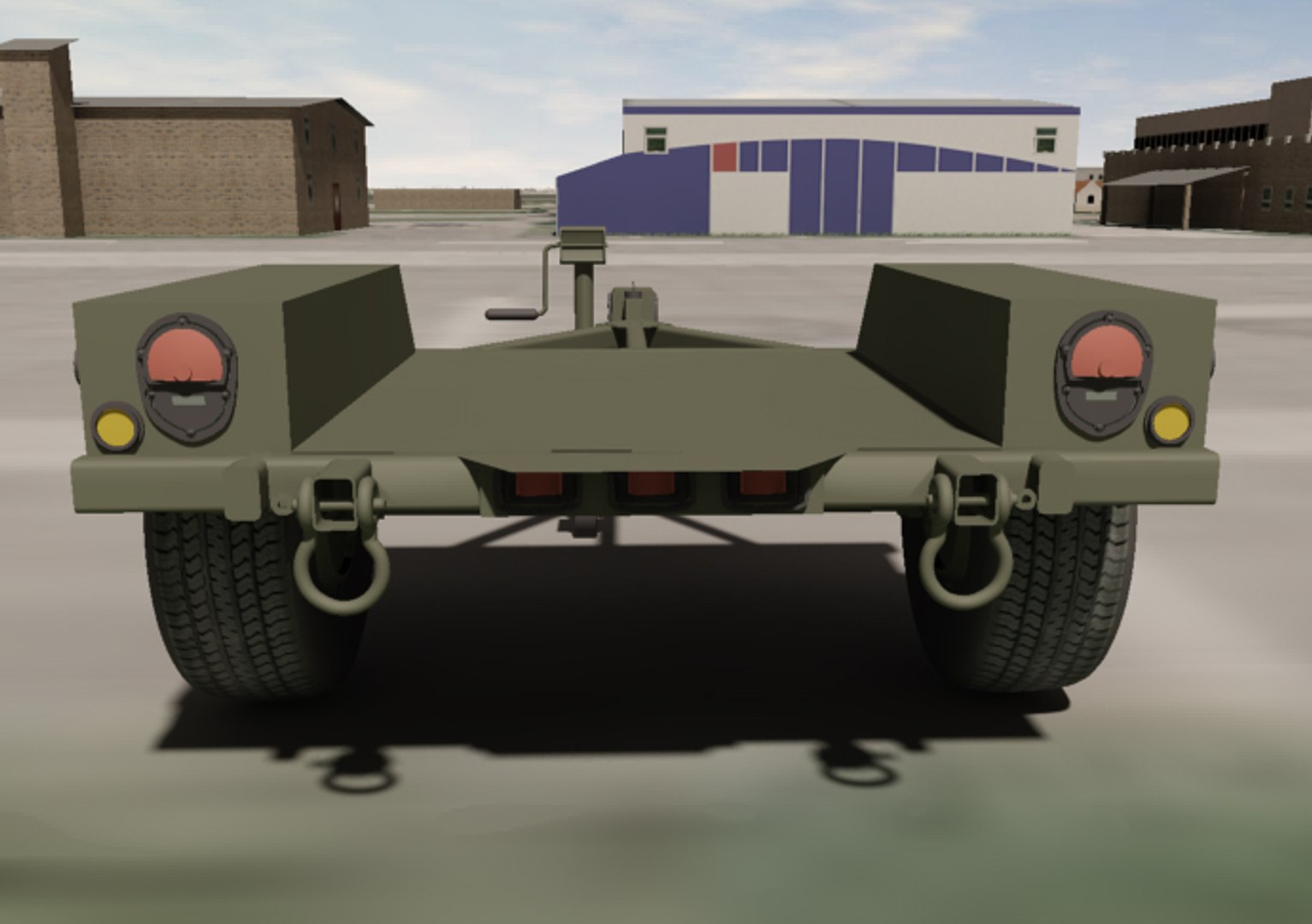 Military Hmmwv Towable Trailer 3ds