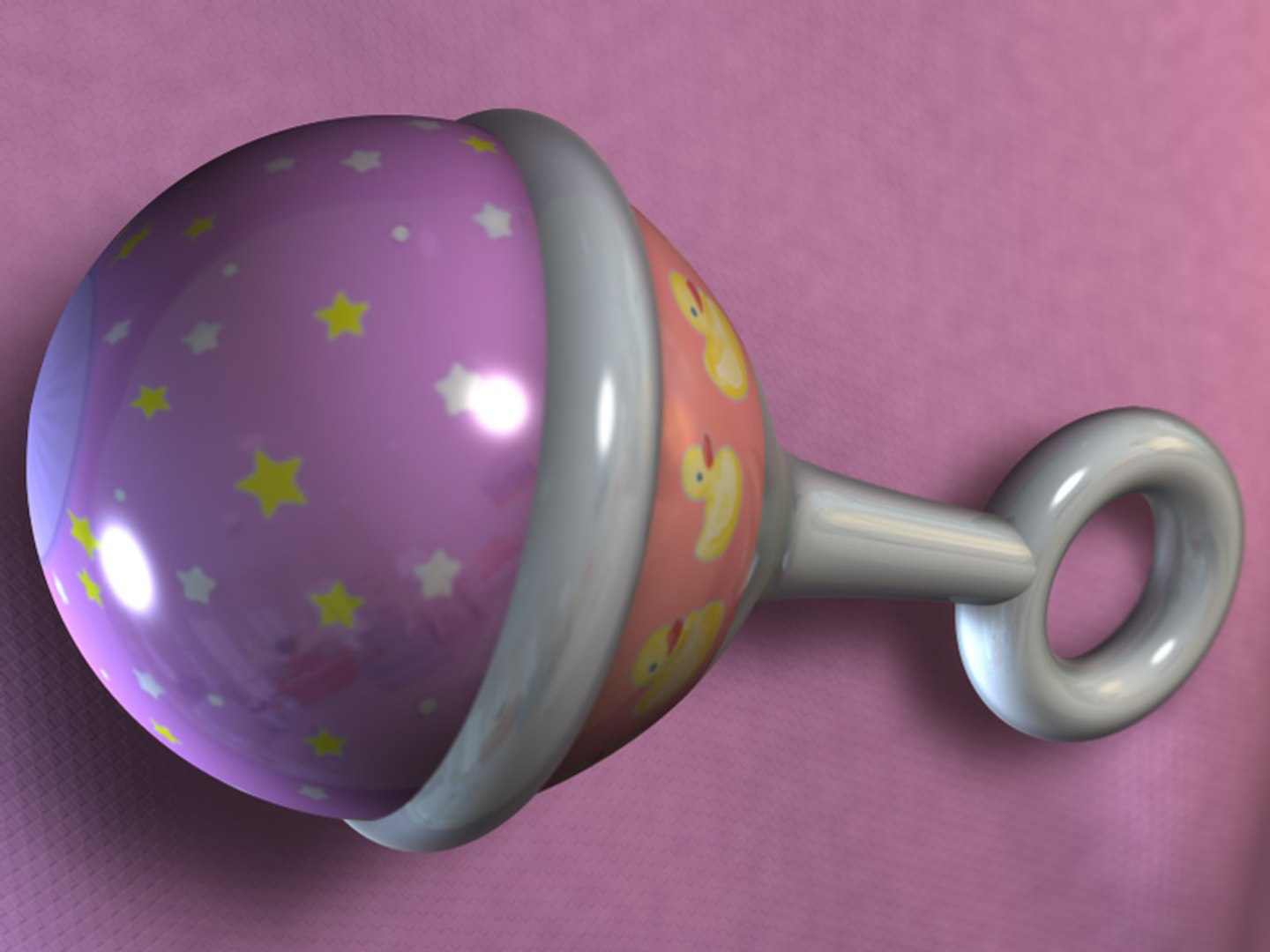 3d Obj Baby Rattle