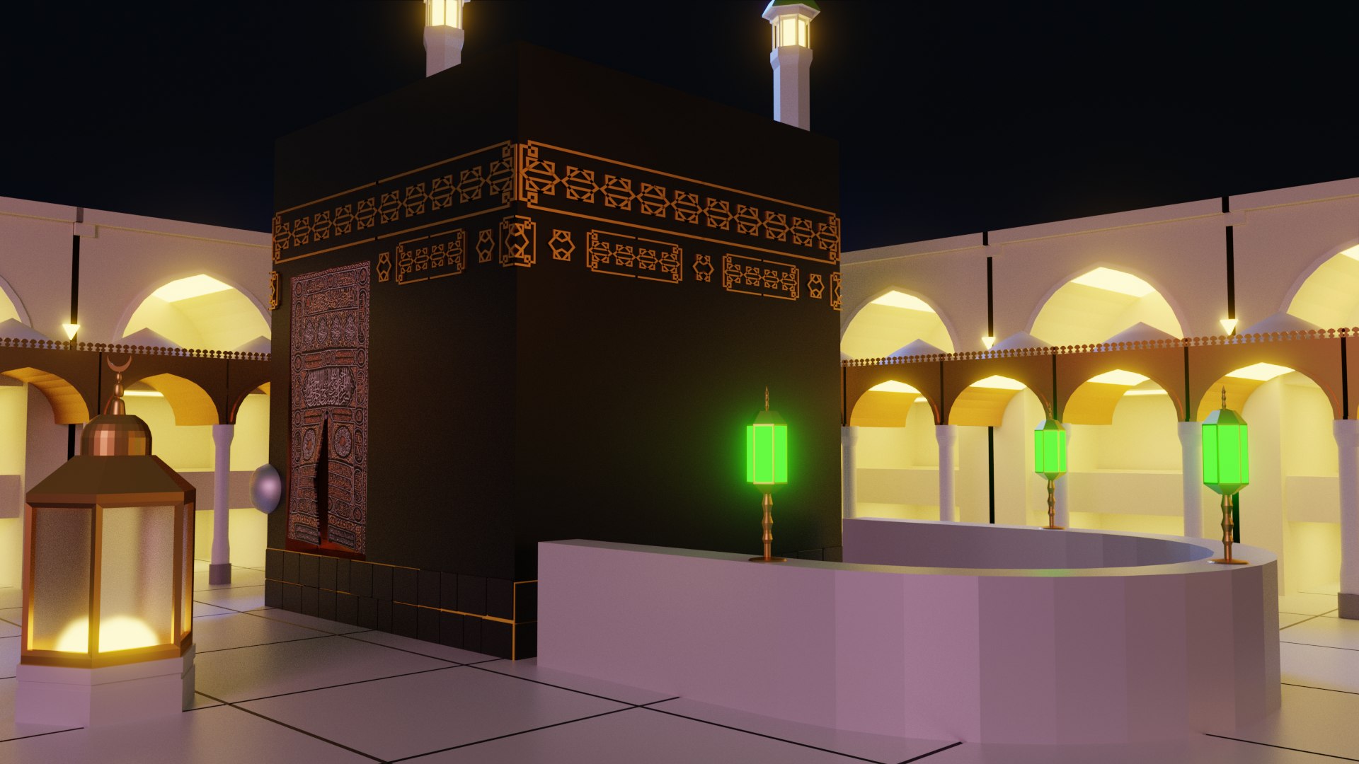Kaaba Lowpoly Isometric Model - TurboSquid 2110473