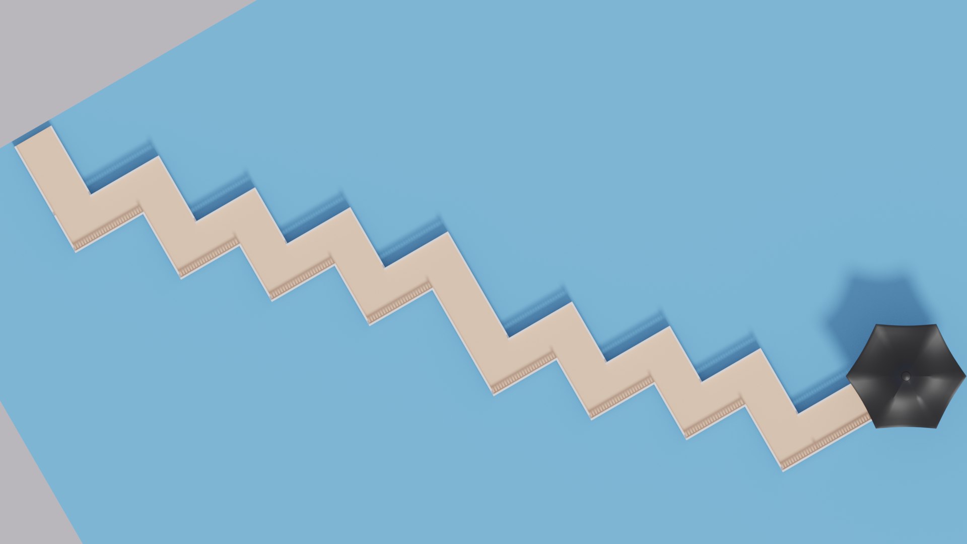 3D Cartoon Chinese Nine-turn Bridge And Pavilion Model - TurboSquid 1782429