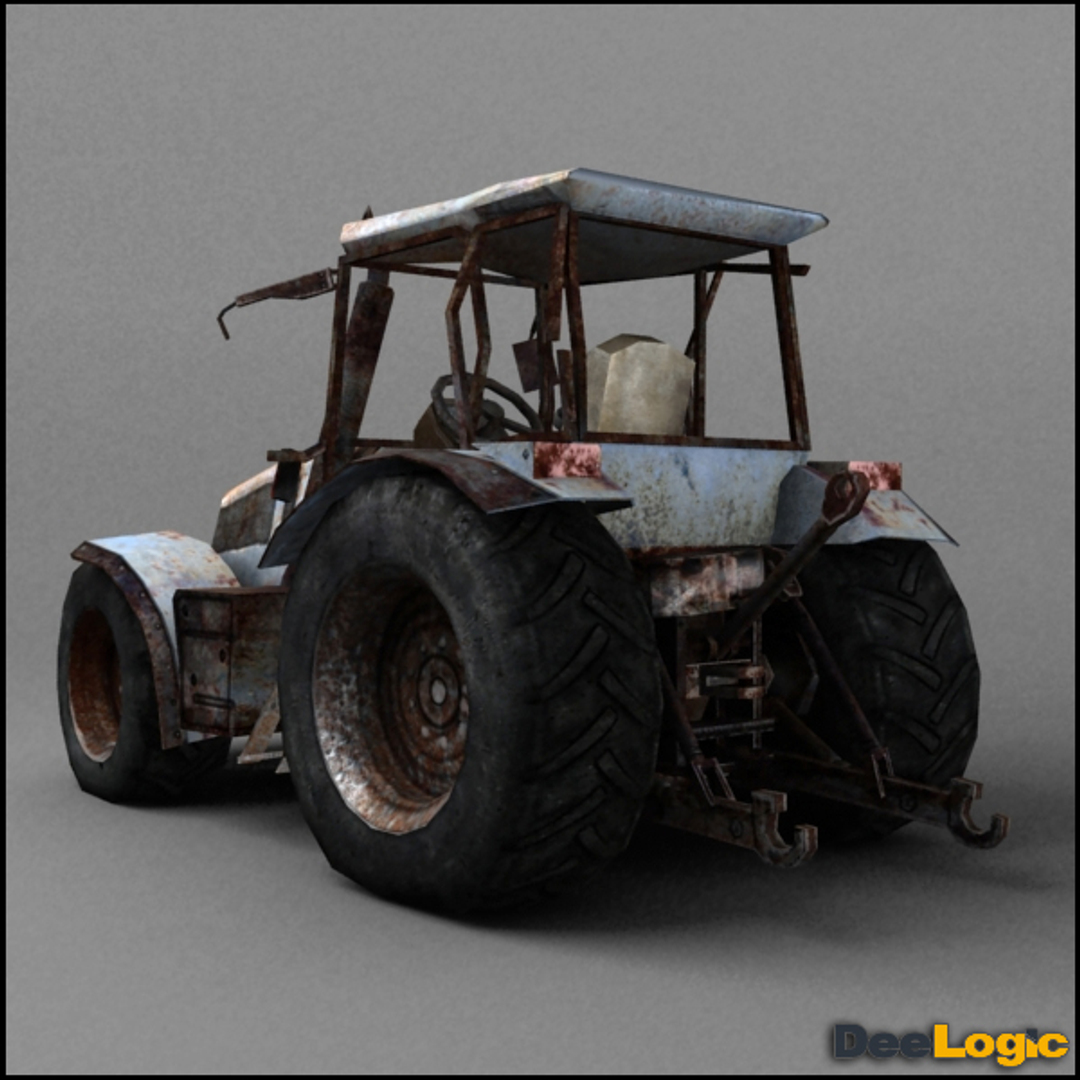 rusty tractor 3d