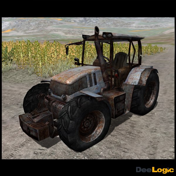 rusty tractor 3d