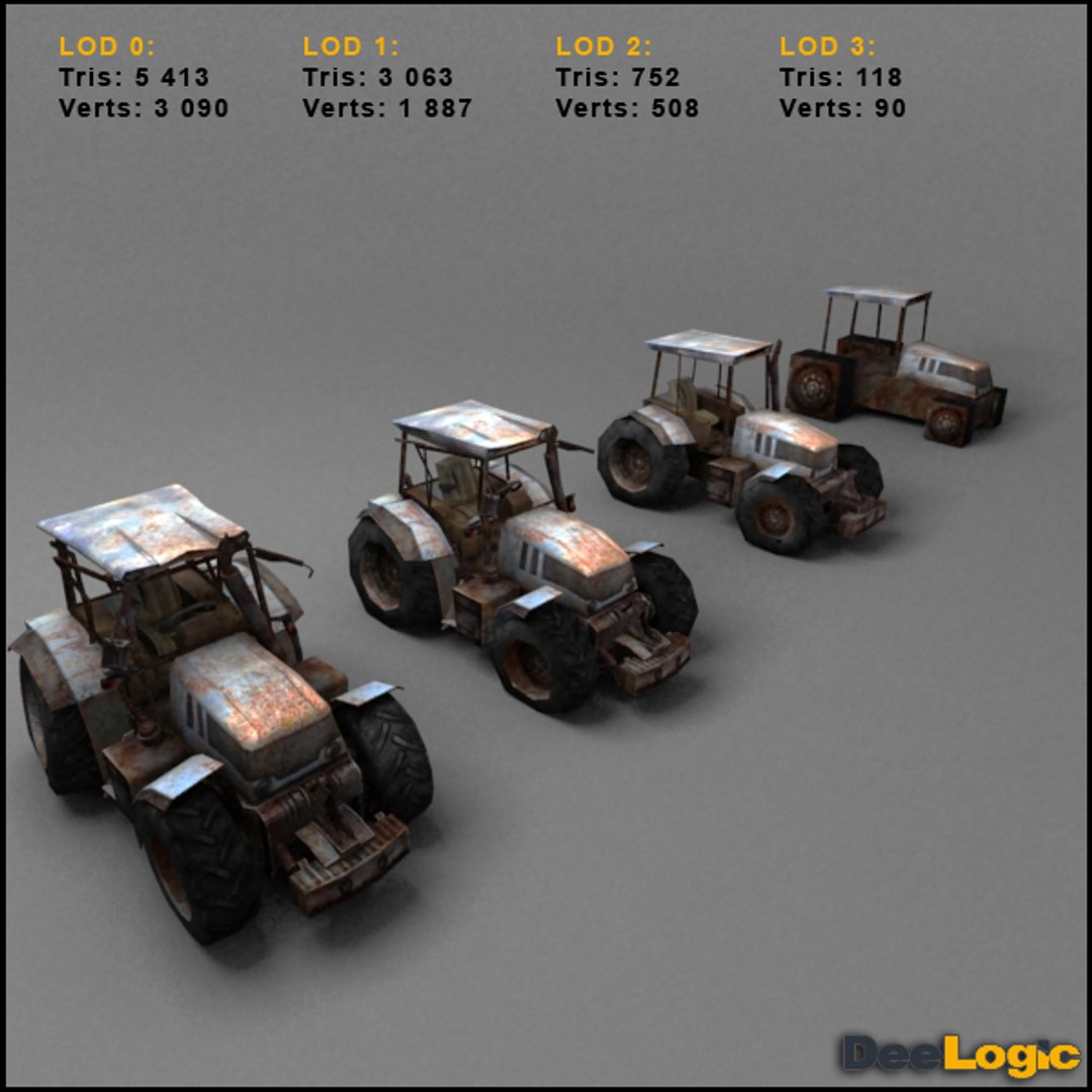 Rusty Tractor 3d