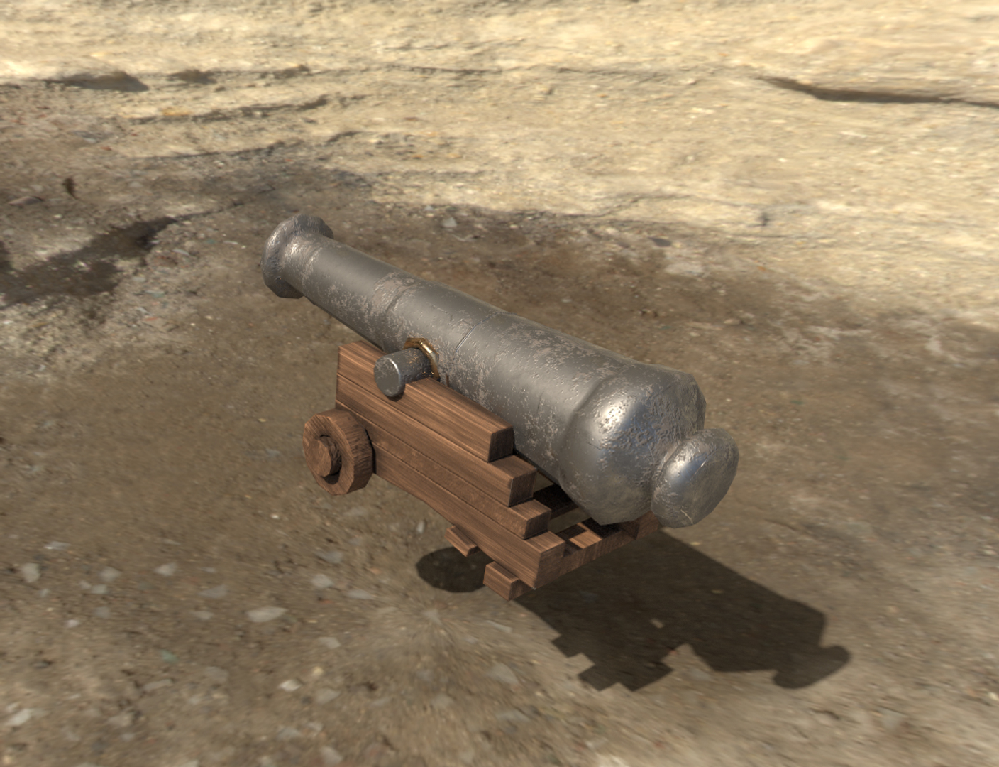 Medieval cannon 3D model - TurboSquid 1252370