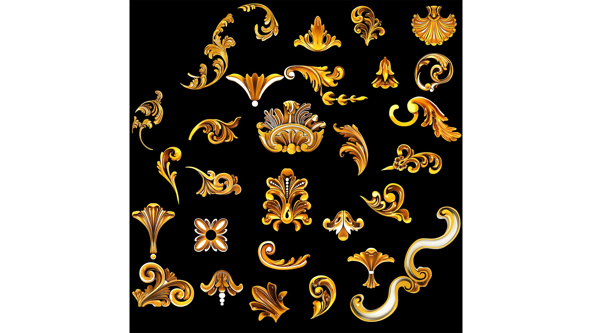 3D Model Collection Of Classical Ornaments - TurboSquid 2338664