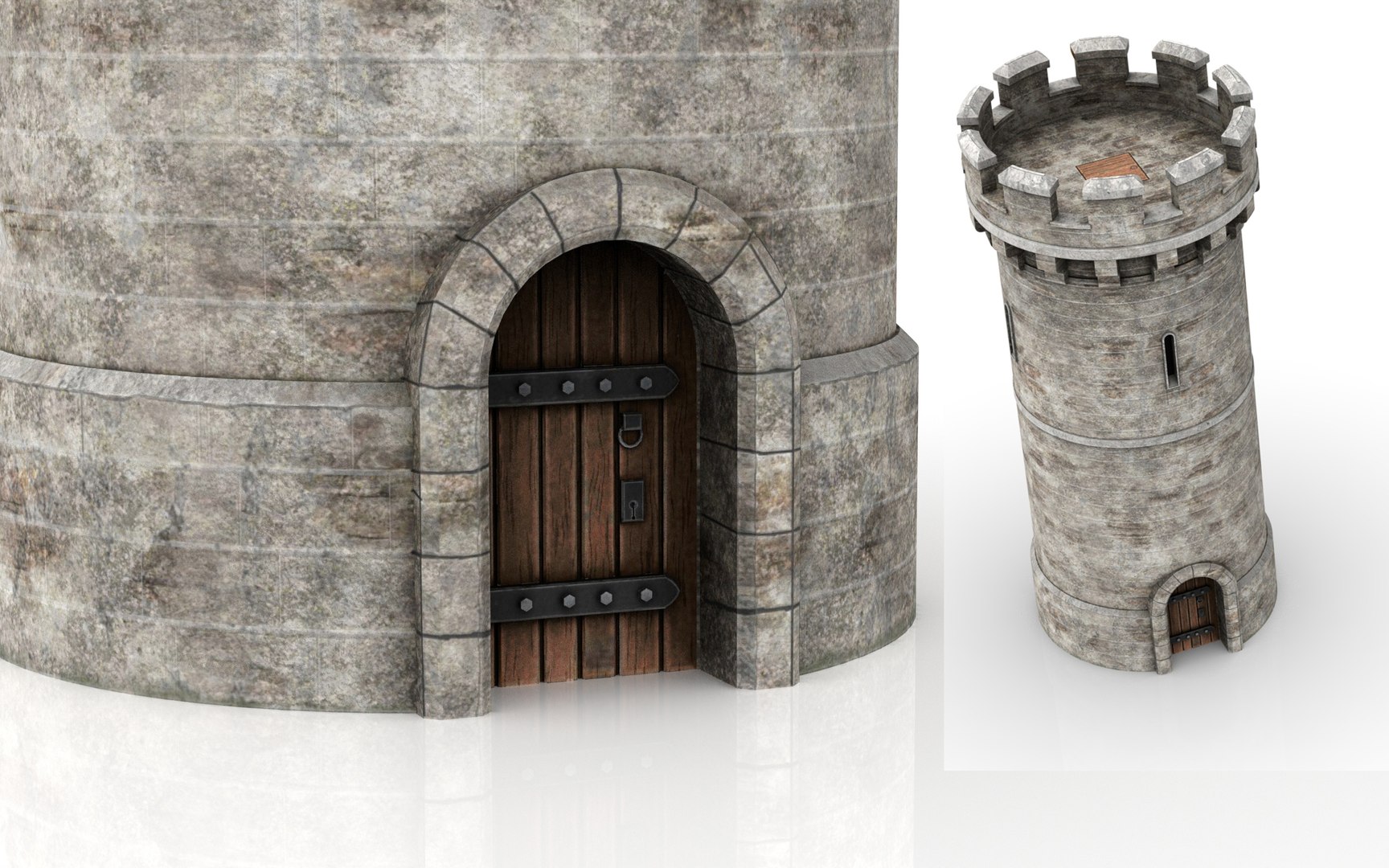 3D Medieval Castle Tower Model - TurboSquid 2366501