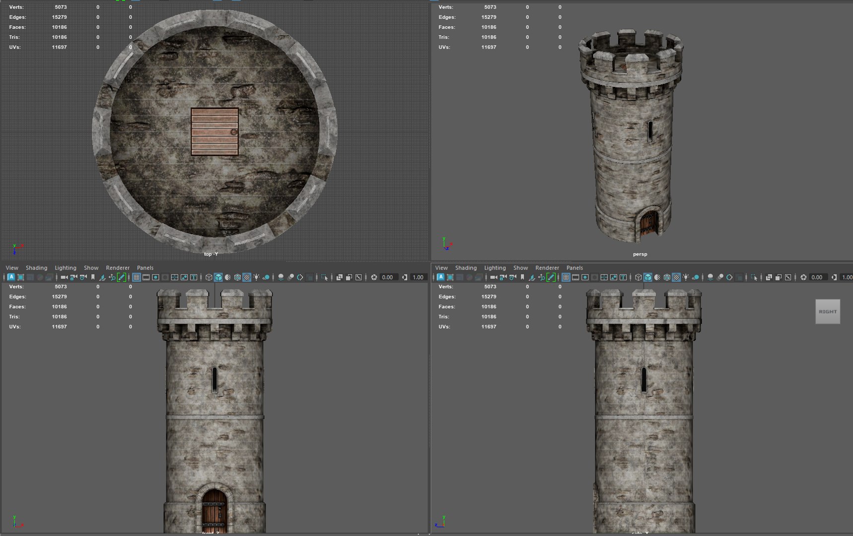3D Medieval Castle Tower Model - TurboSquid 2366501