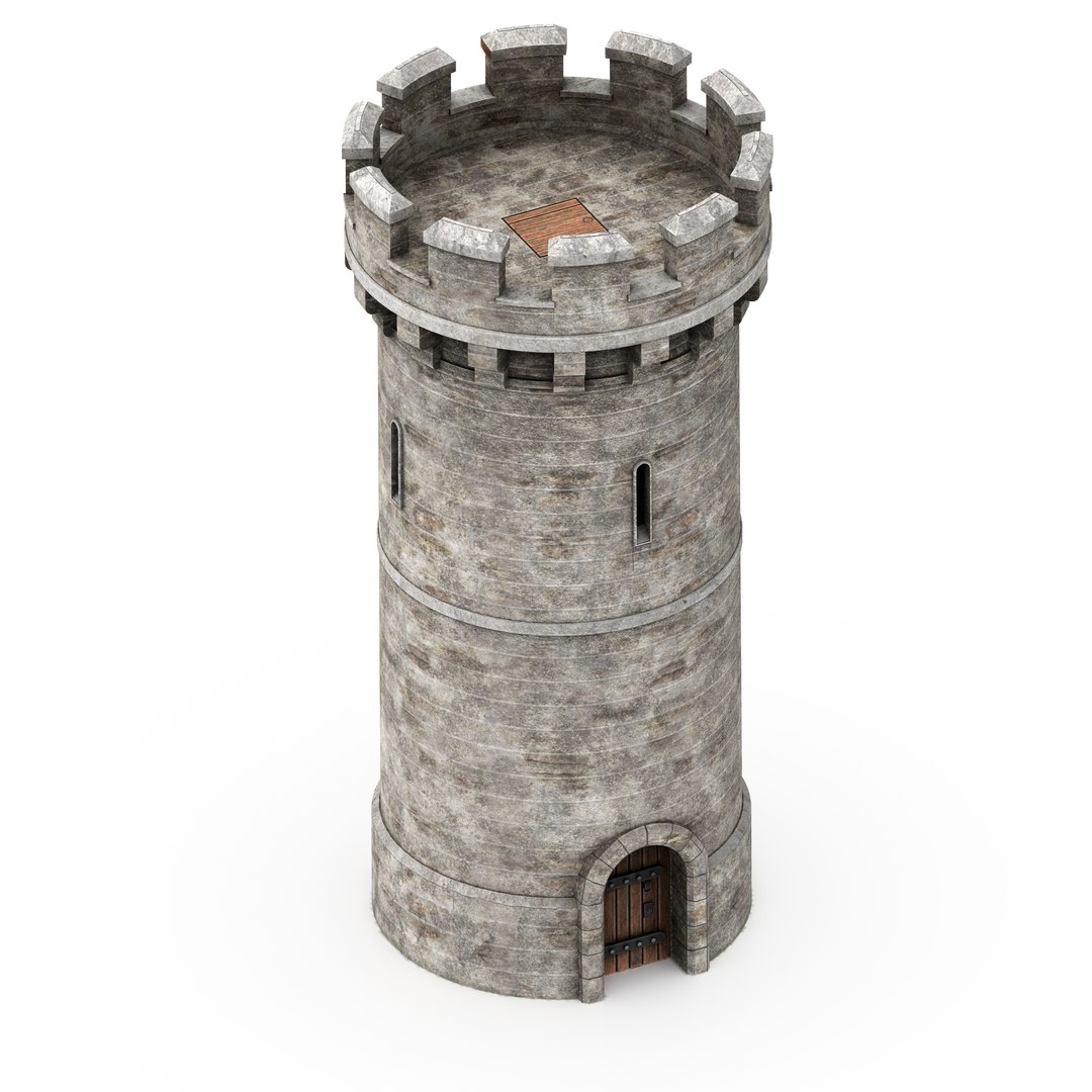 3D Medieval Castle Tower Model - TurboSquid 2366501