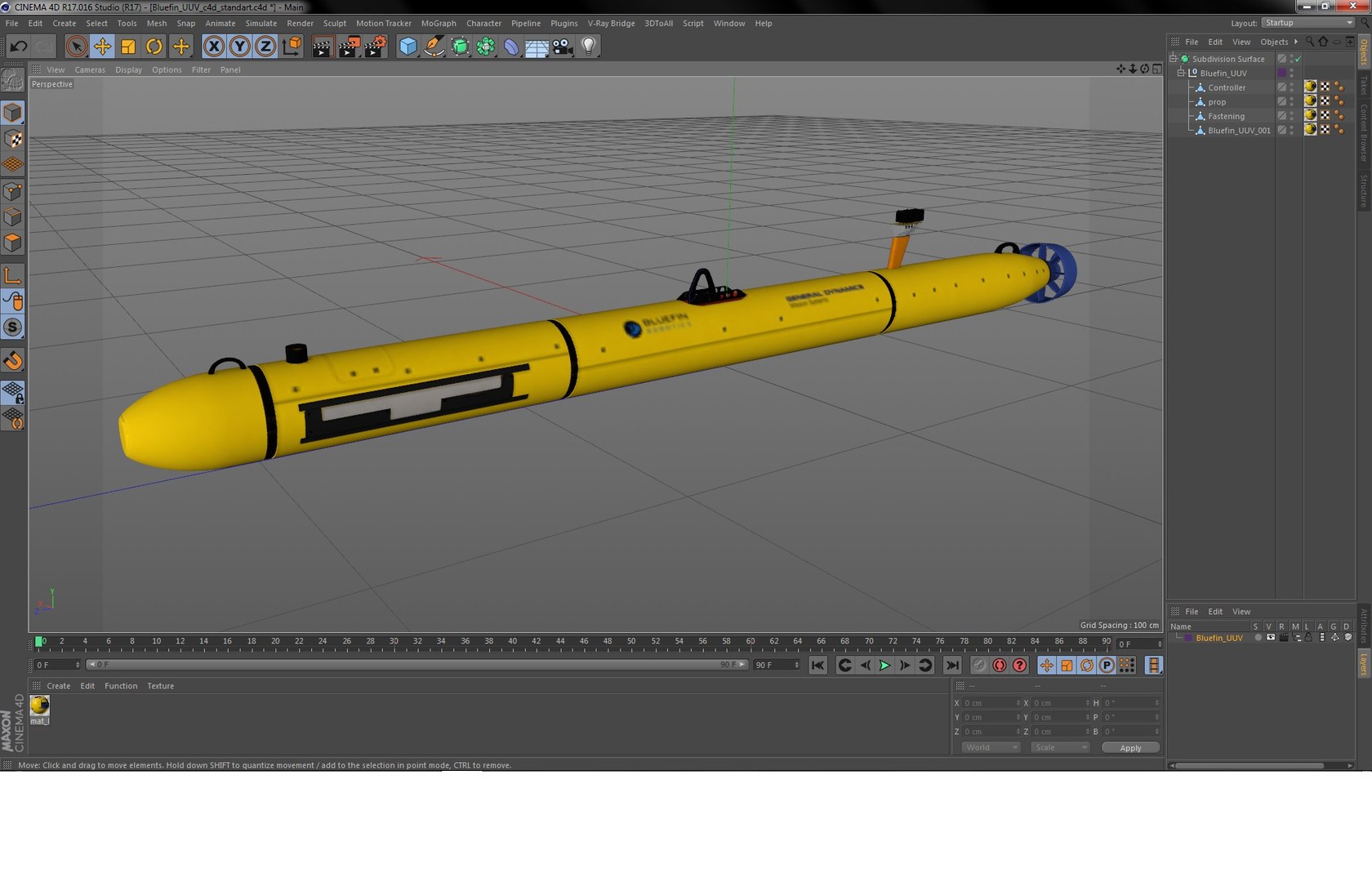 Bluefin UUV 3D model - TurboSquid 1862019