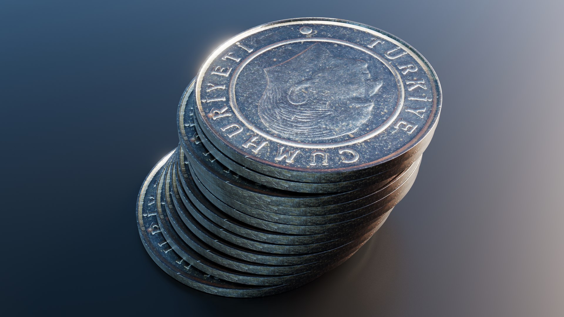 Turkish Lira Coin 3D Model - TurboSquid 2286949