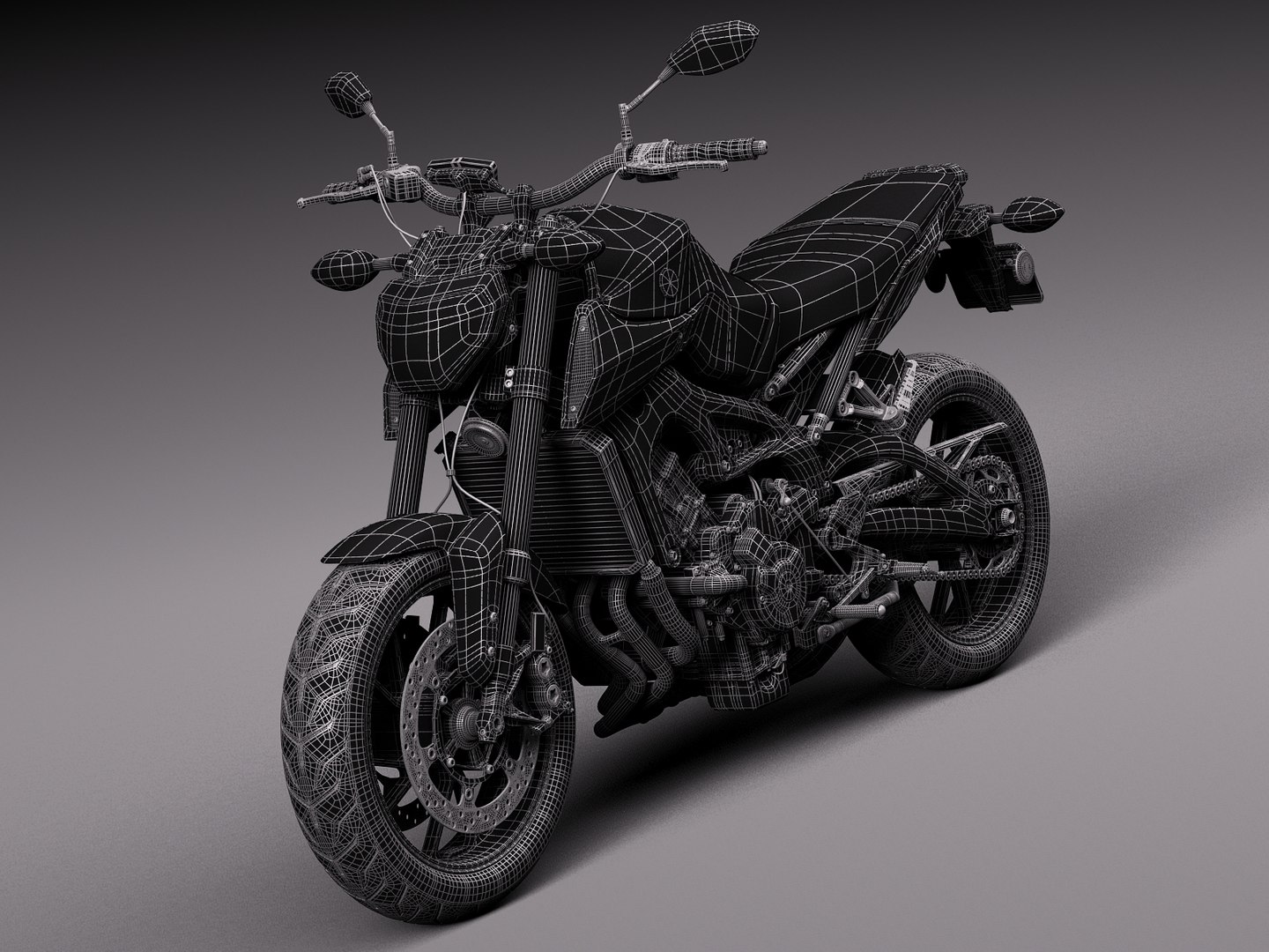 2016 Yamaha Fz 3d Model