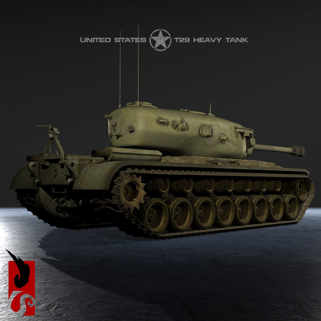 United States T29 Heavy Tank 3d X