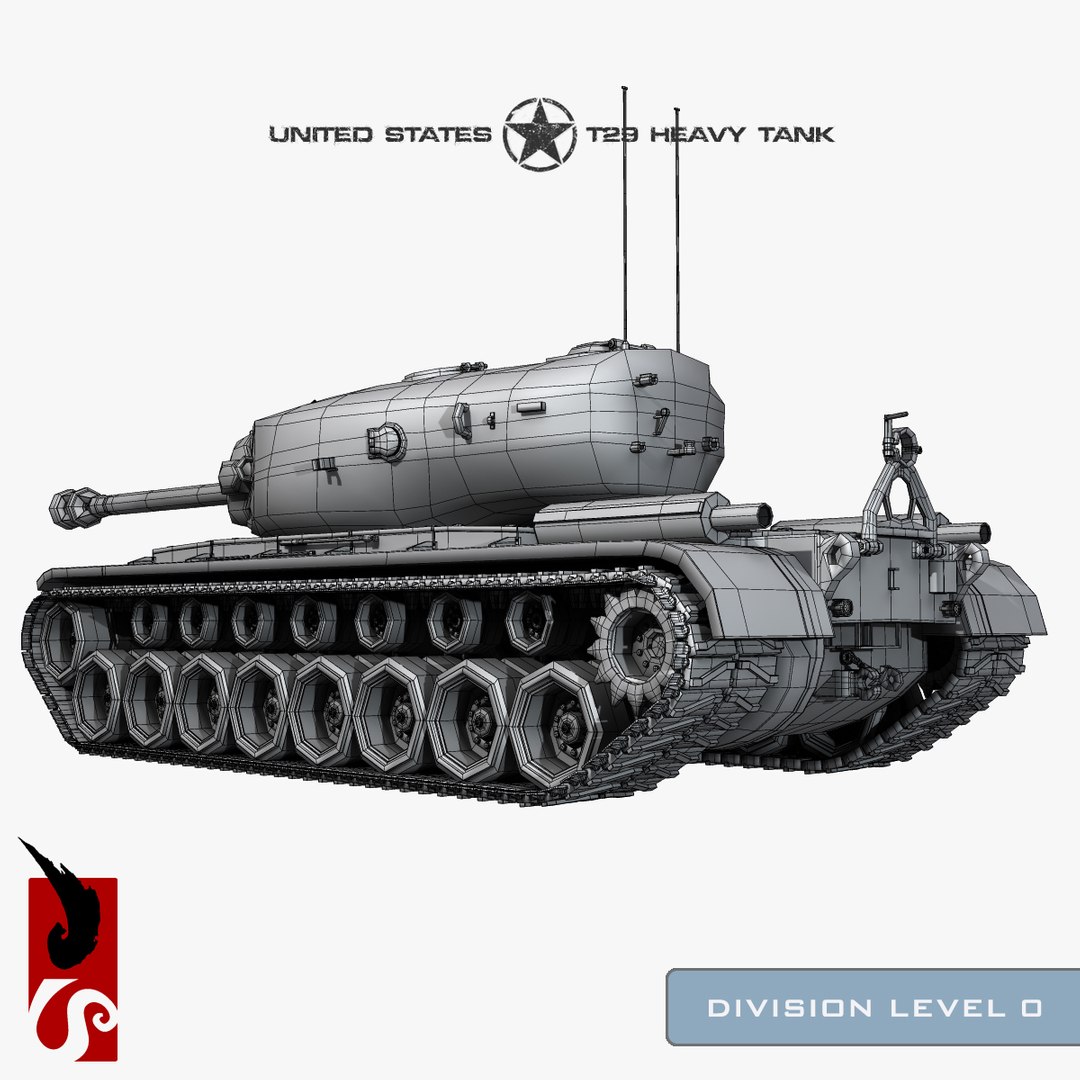 united states t29 heavy tank 3d x
