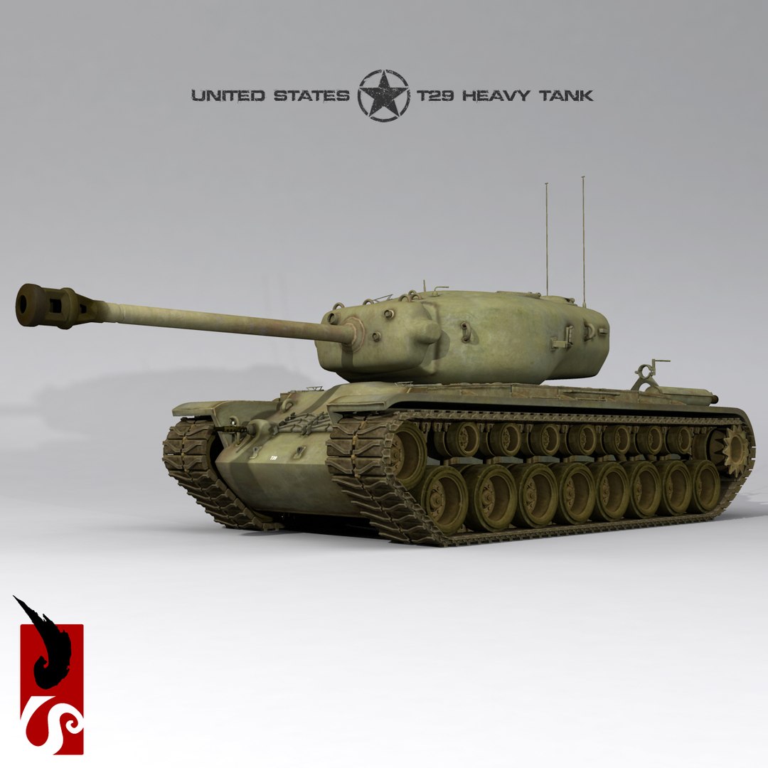 United States T29 Heavy Tank 3d X