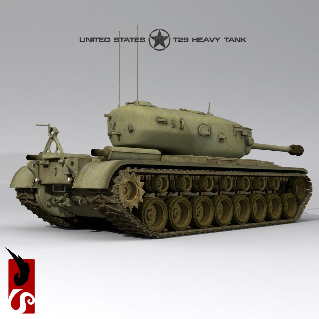 United States T29 Heavy Tank 3d X