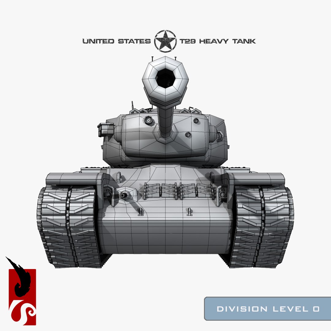 united states t29 heavy tank 3d x