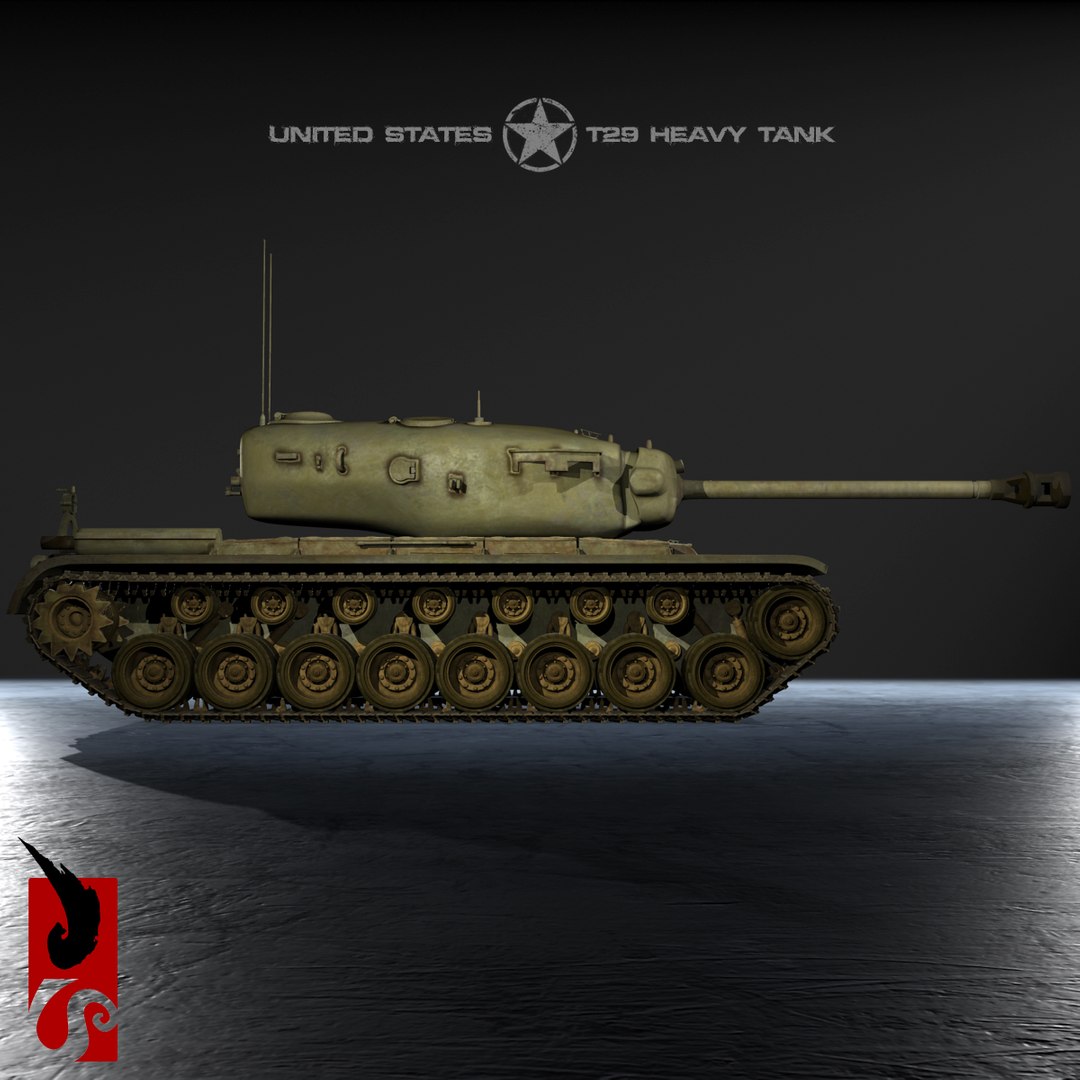 United States T29 Heavy Tank 3d X