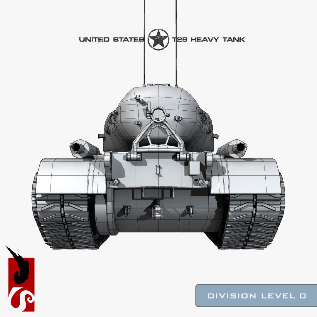 united states t29 heavy tank 3d x