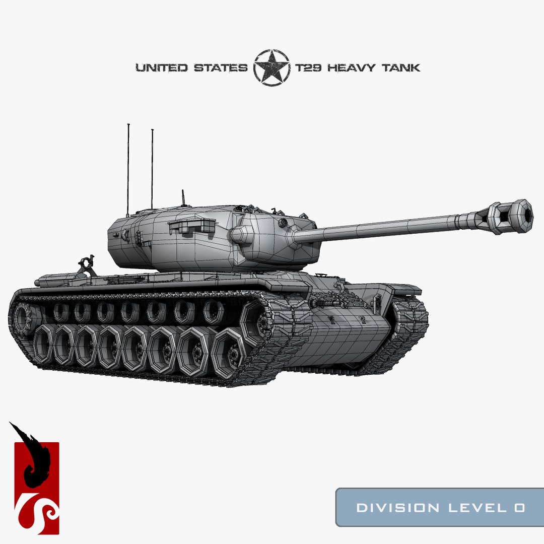 united states t29 heavy tank 3d x