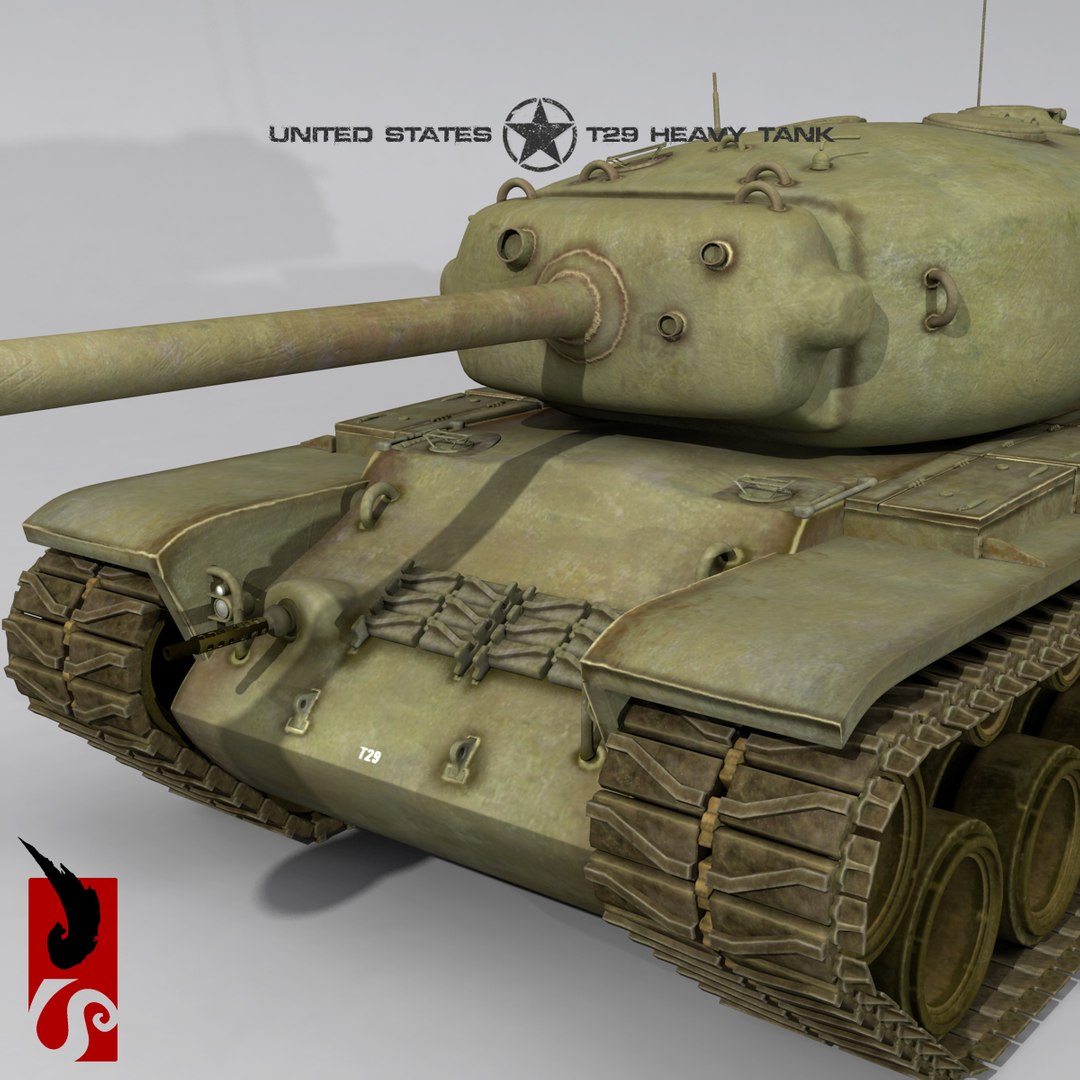 United States T29 Heavy Tank 3d X