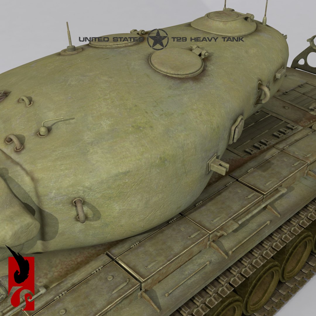 united states t29 heavy tank 3d x