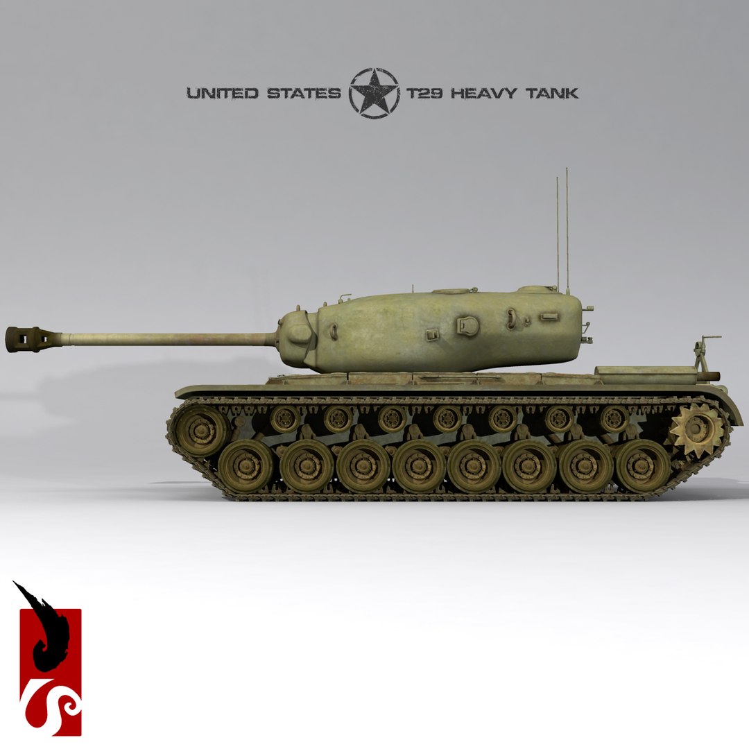 United States T29 Heavy Tank 3d X
