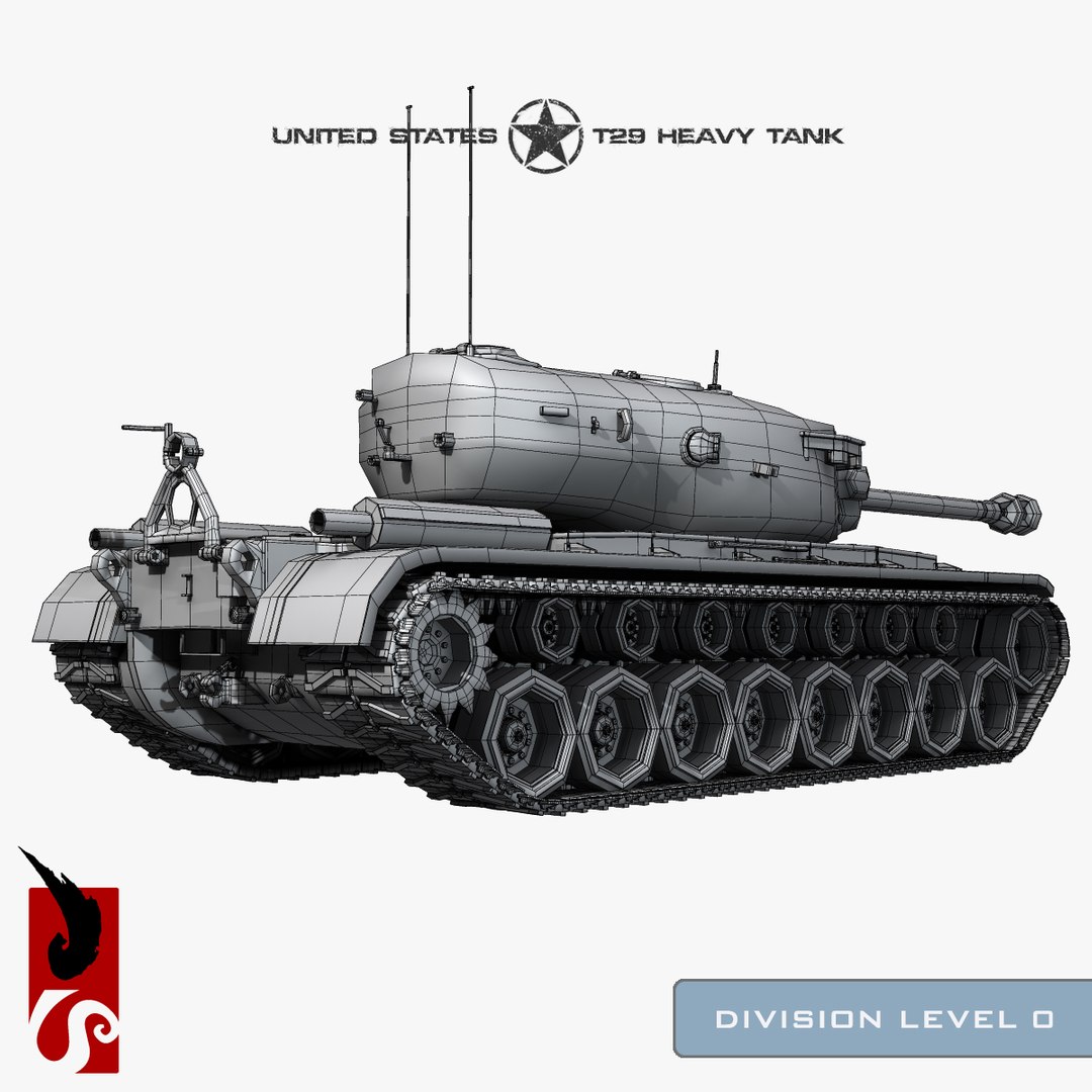 united states t29 heavy tank 3d x