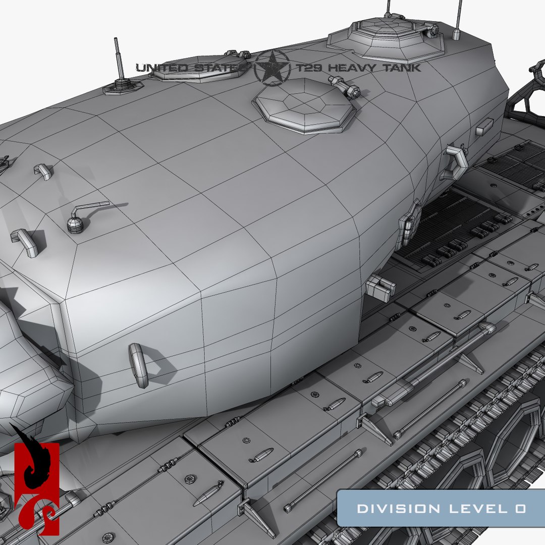 united states t29 heavy tank 3d x