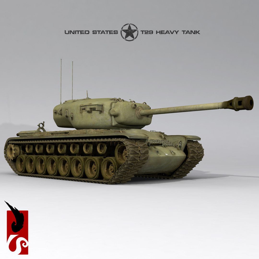 United States T29 Heavy Tank 3d X