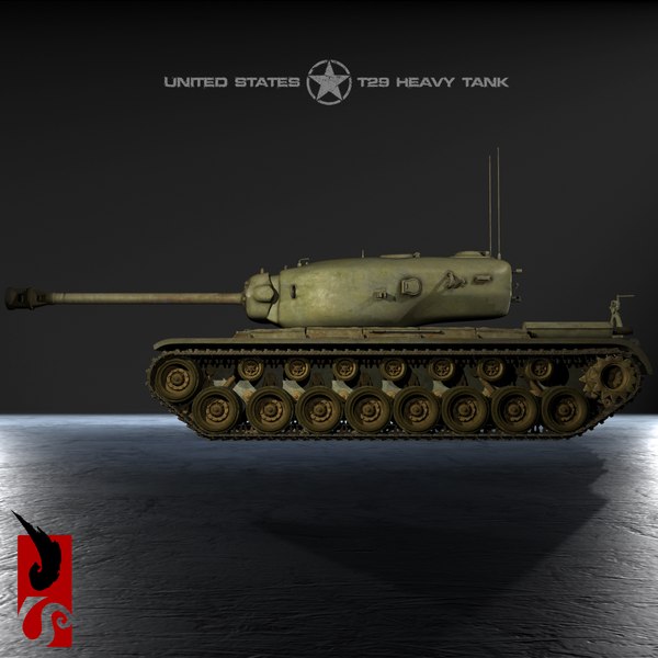 united states t29 heavy tank 3d x