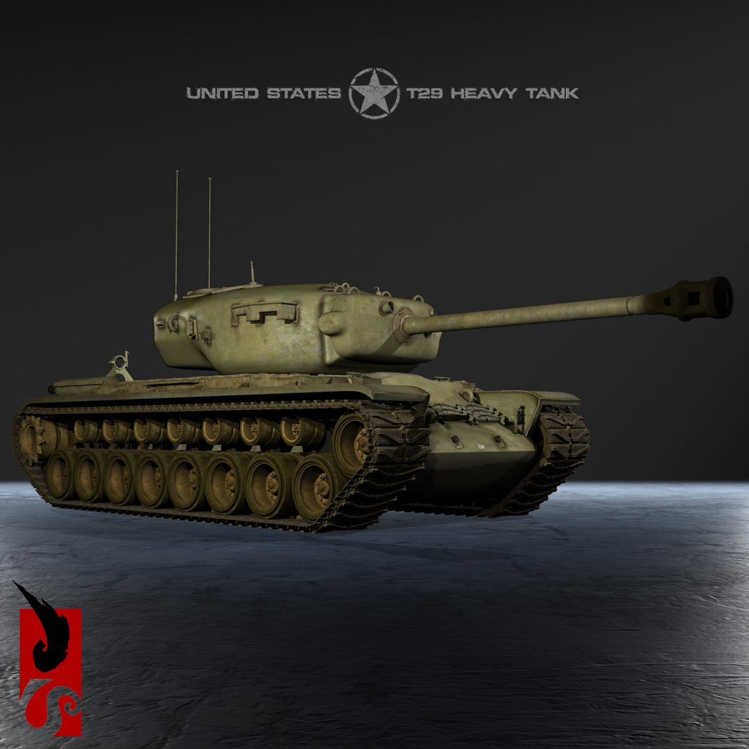 United States T29 Heavy Tank 3d X