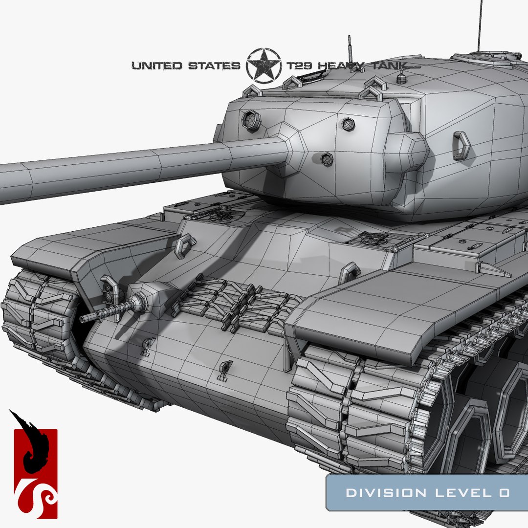 united states t29 heavy tank 3d x