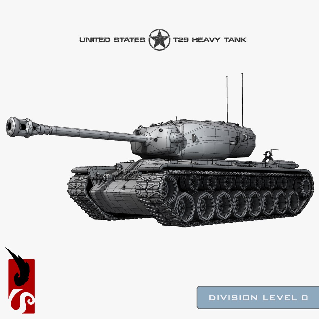 united states t29 heavy tank 3d x