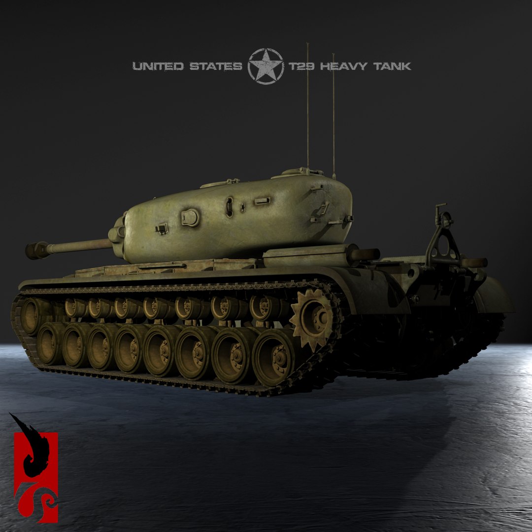 United States T29 Heavy Tank 3d X