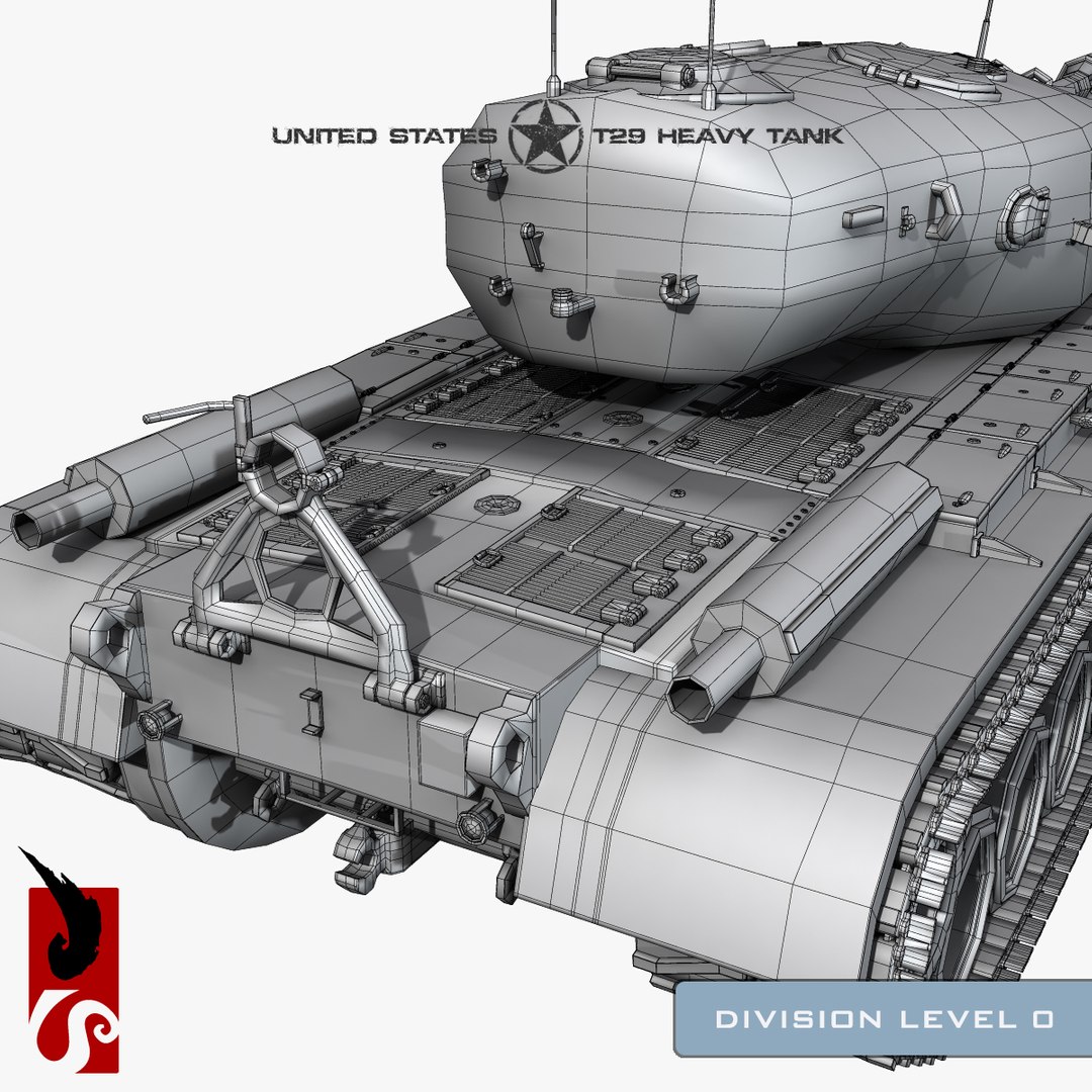 united states t29 heavy tank 3d x