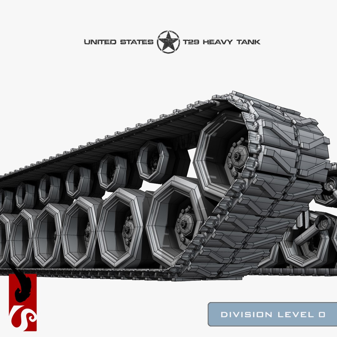 united states t29 heavy tank 3d x