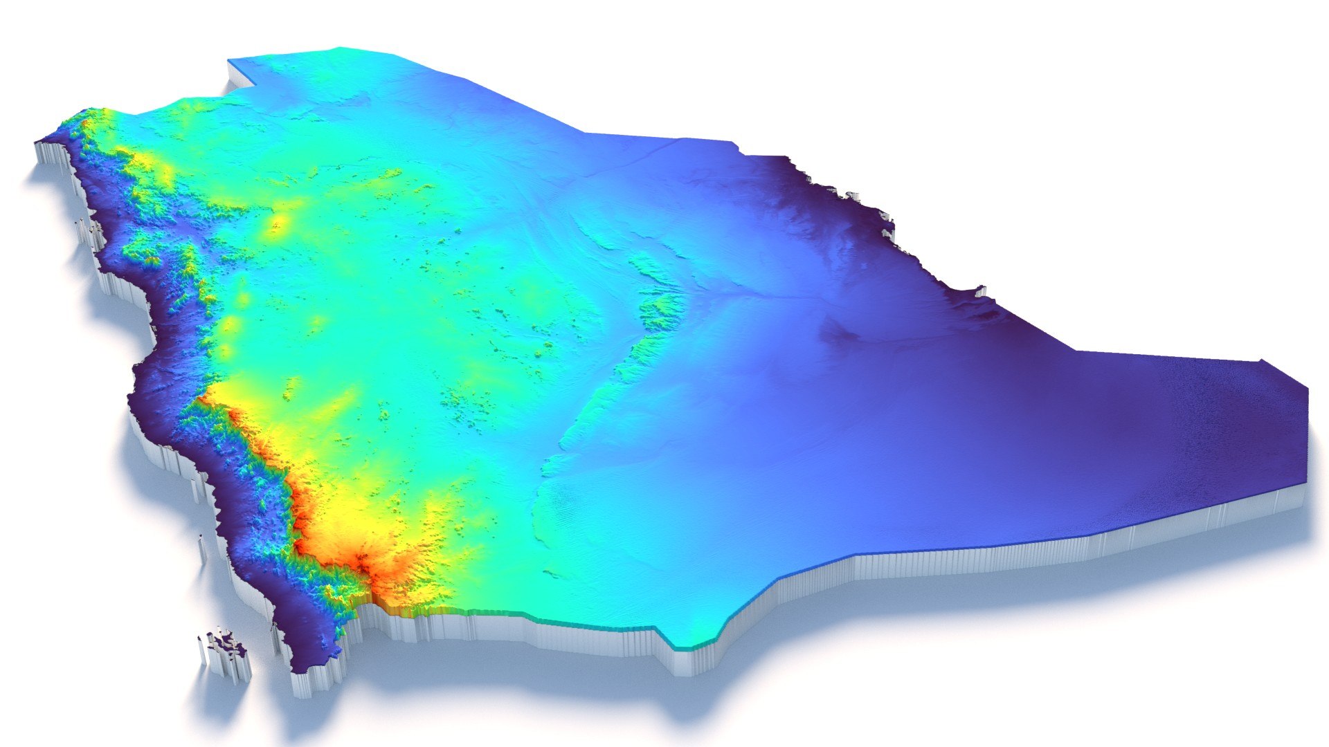 Saudi Arabia Terrain Map Model - TurboSquid 2336710