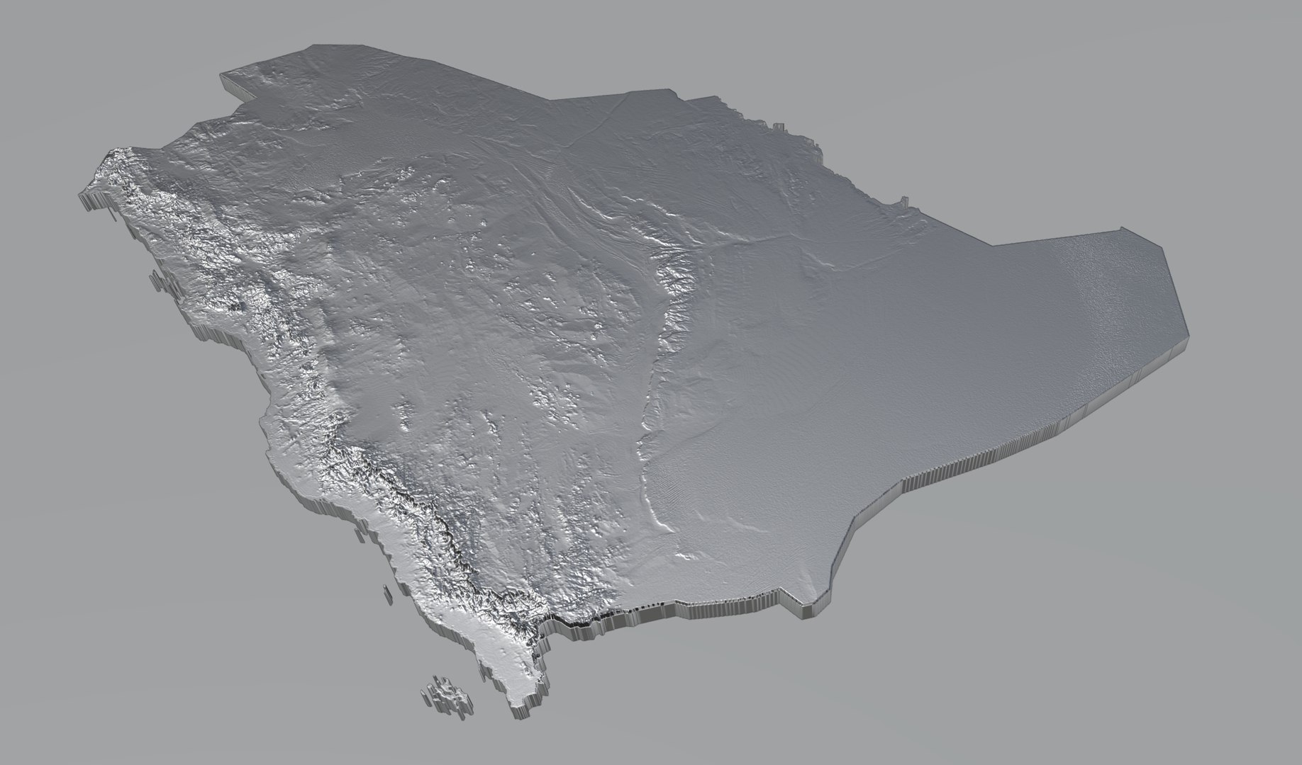 Saudi Arabia Terrain Map Model - TurboSquid 2336710