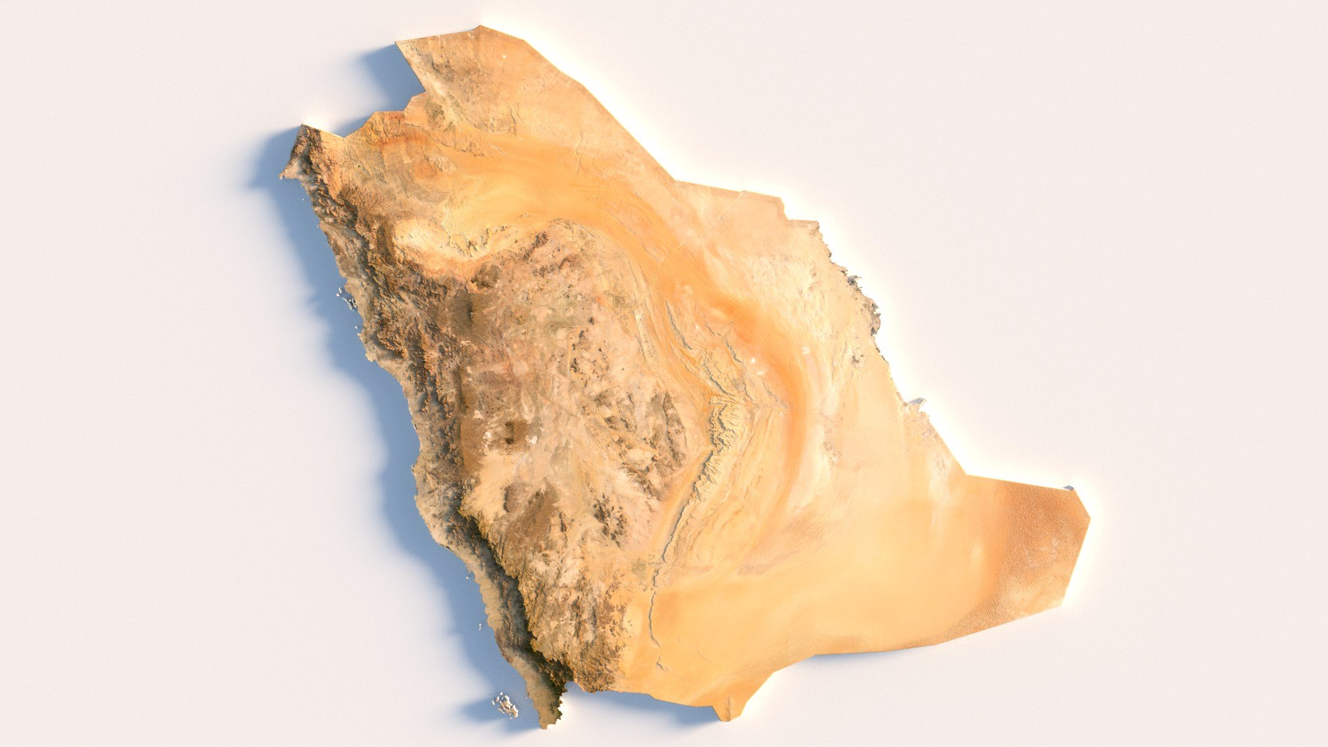 Saudi Arabia Terrain Map Model - TurboSquid 2336710