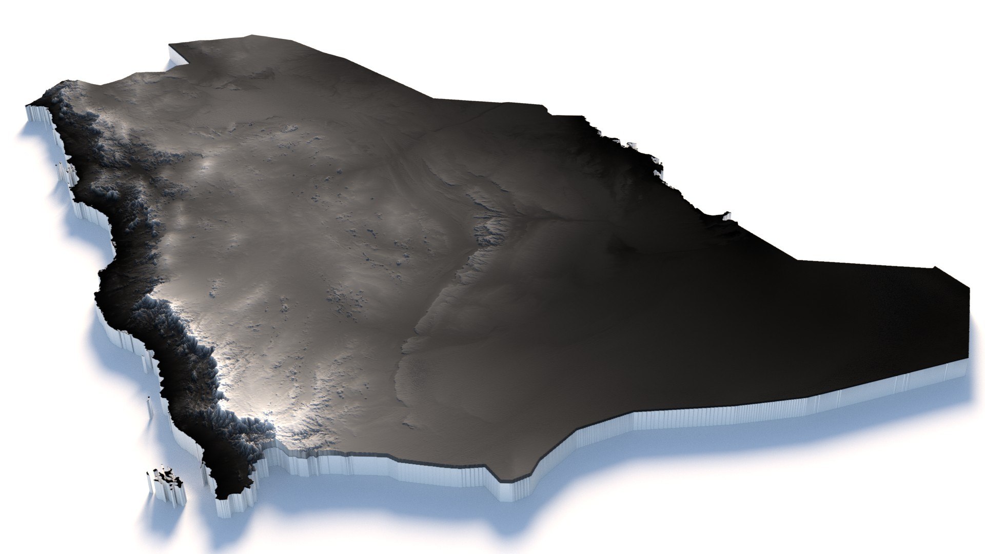 Saudi Arabia Terrain Map Model - TurboSquid 2336710