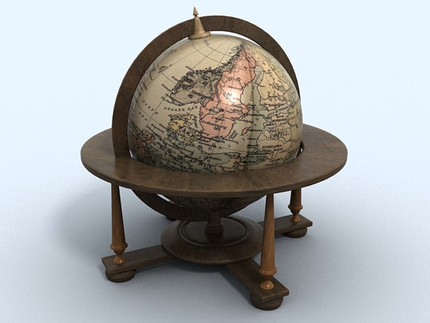 Historical Globe 3d Model
