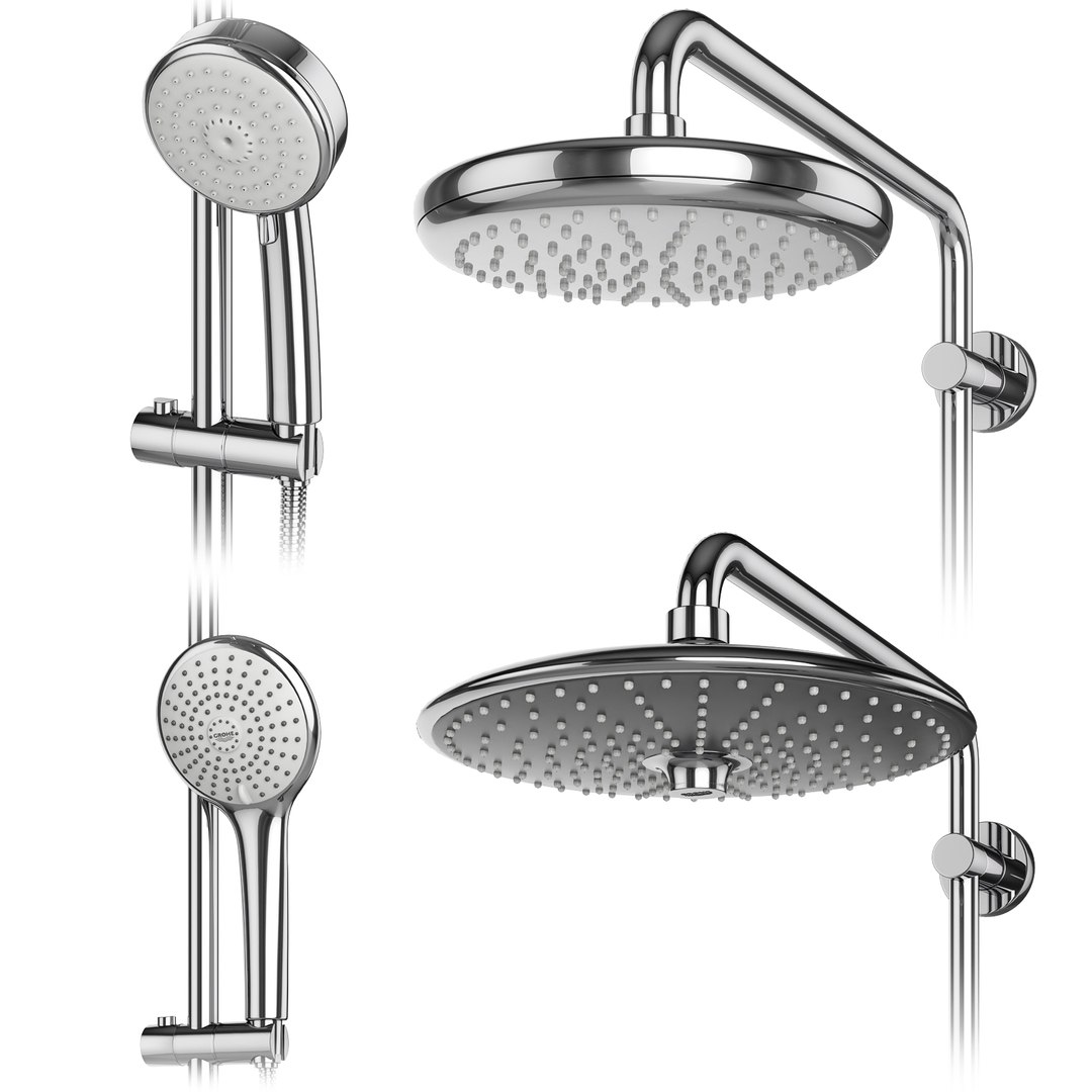 3D Shower Systems Grohe Set - TurboSquid 1621764