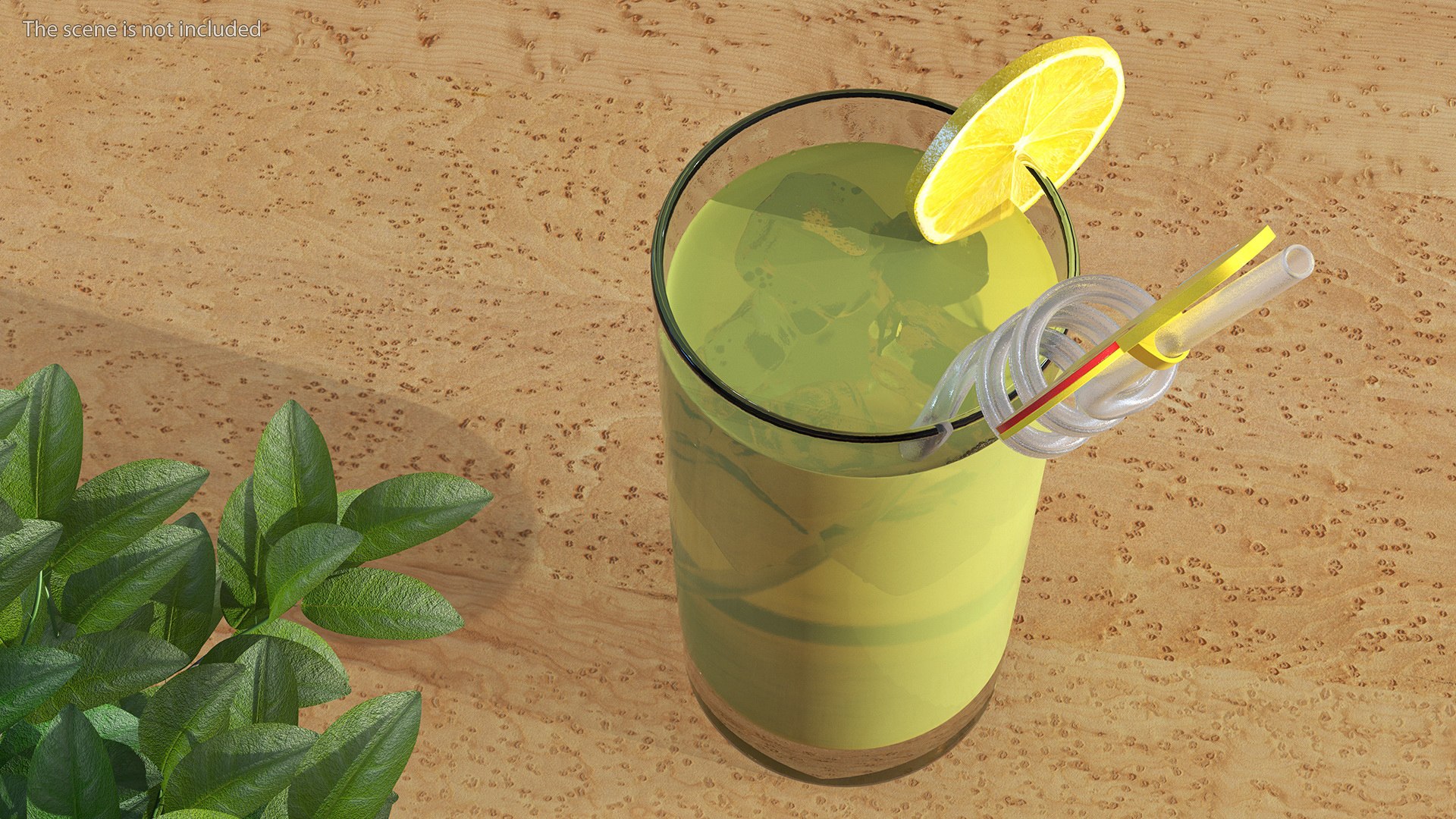 3D Lemonade With Fruit Plastic Straw - TurboSquid 2104665